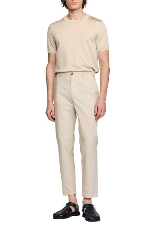 SANDRO Cotton Tapered Trousers